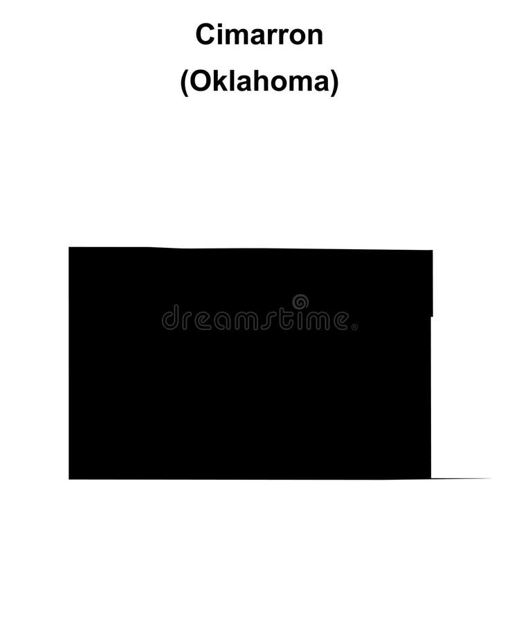 Cimarron outline map stock vector. Illustration of template - 361751905