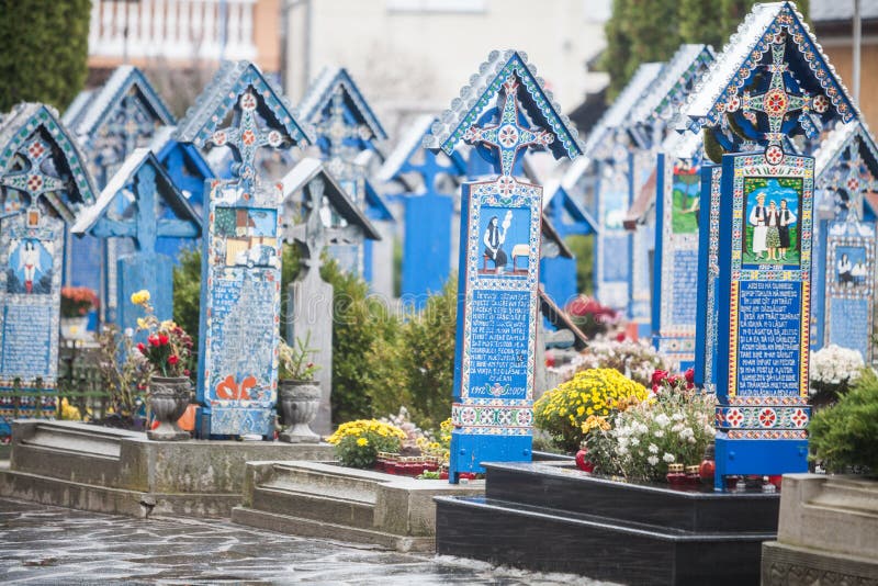 Cimitero Allegro in Sapanta, Romania Fotografia Editoriale - Immagine ...