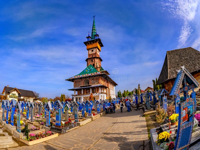 Cimitero Di Sapanta in Maramures Immagine Editoriale - Immagine di ...