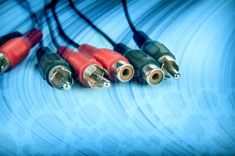 Cinch RCA Connectors for Audio and Video Stock Image - Image of shine ...