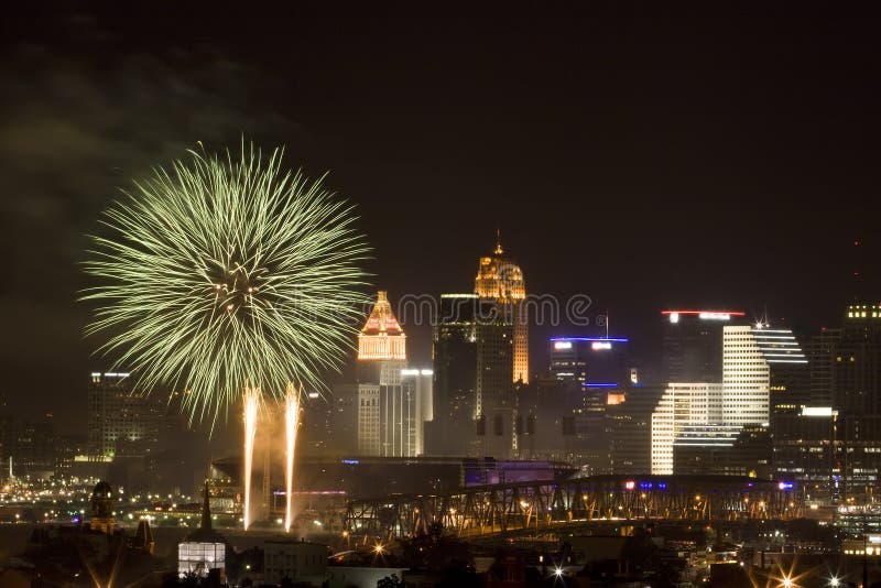 4th of July Fireworks Skyshow Charlotte Nc Stock Image - Image of ...