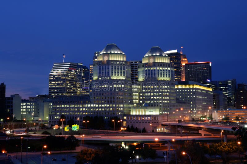 Cincinnati, Ohio stock image. Image of nightshot, cityscape - 134537
