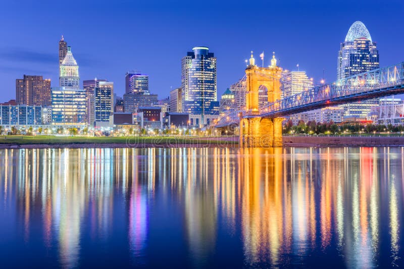 Cincinnati Ohio, USA Horisont Fotografering för Bildbyråer - Bild av ...