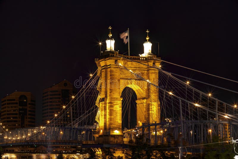 Cincinnati old bridge. editorial stock image. Image of bridges - 77445059