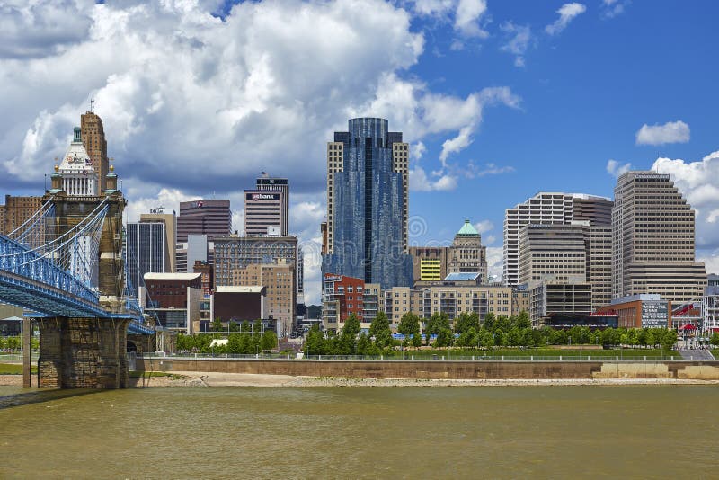 Cincinnati Skyline editorial stock photo. Image of buildings - 92919013