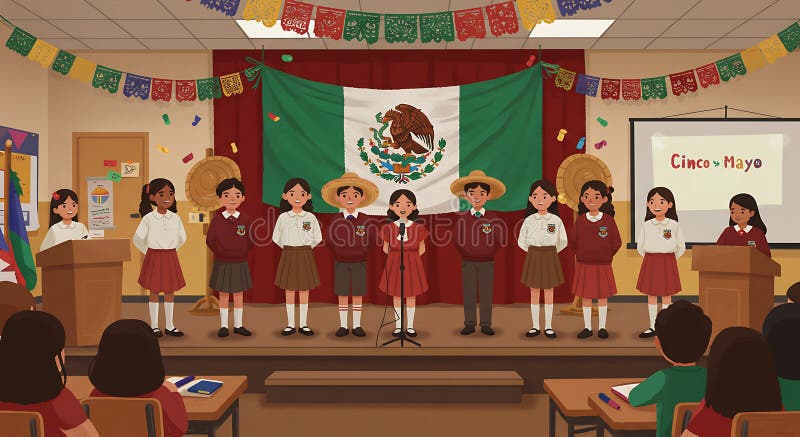 Cinco De Mayo Classroom Presentation Stock Illustration - Illustration ...