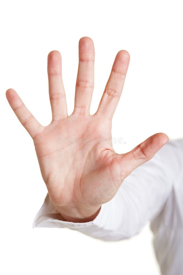 Cinco dedos de uma mão imagem de stock. Imagem de ponto - 20595463