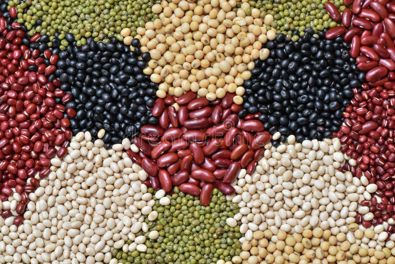Cinco Leguminosas Para O Fundo Foto de Stock - Imagem de preparado ...