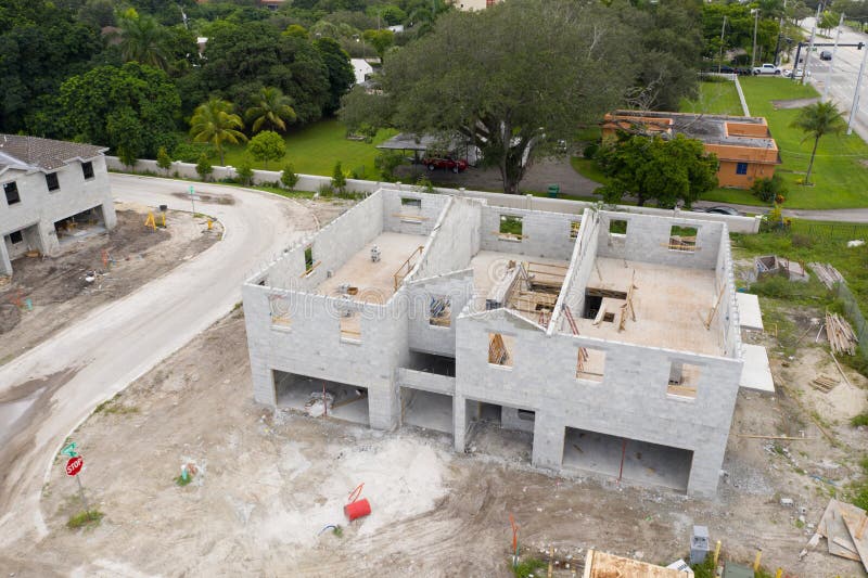 Cinder Block Construction High Wind Resistance Stock Image - Image of ...