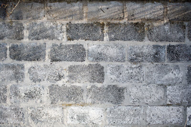 A Cinder Block Wall Background Stock Photo - Image of cinder ...