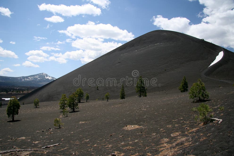 Cinder cone stock image. Image of ashes, erupt, cloudy - 10087947