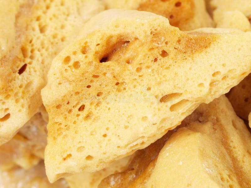 Cinder Toffee Close-up stock photo. Image of macro, fattening - 16802152
