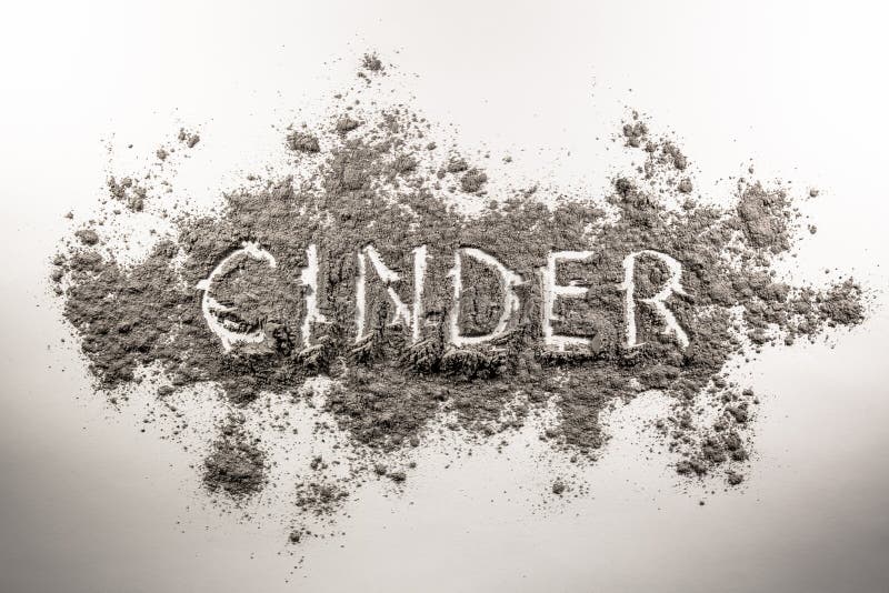 Cinder Word Written in Ash, Sand, Dust Stock Photo - Image of backdrop ...