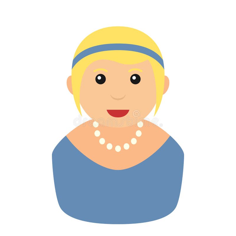 Cinderella Avatar Flat Icon Isolated En Blanco Ilustración del Vector ...