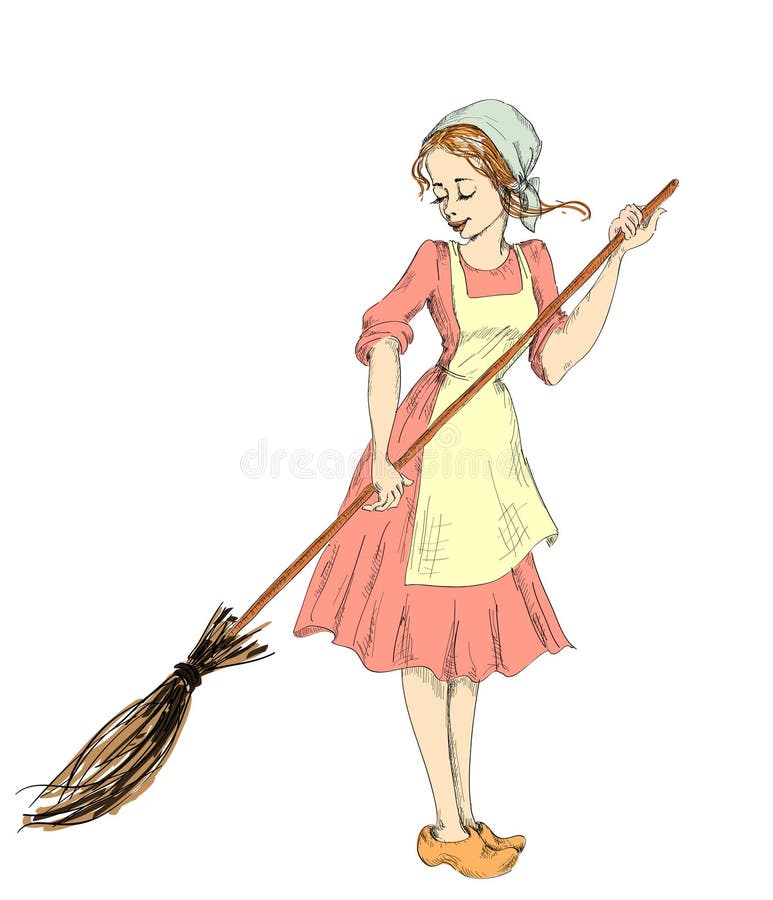 Cinderella Mopping Floor