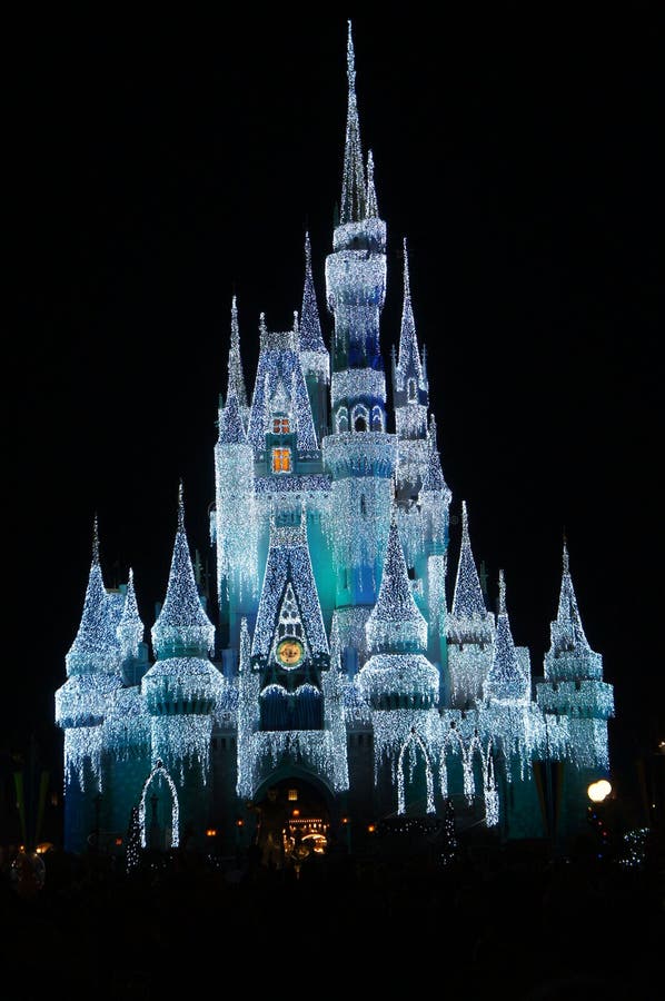 Walt Disney Castle At Night