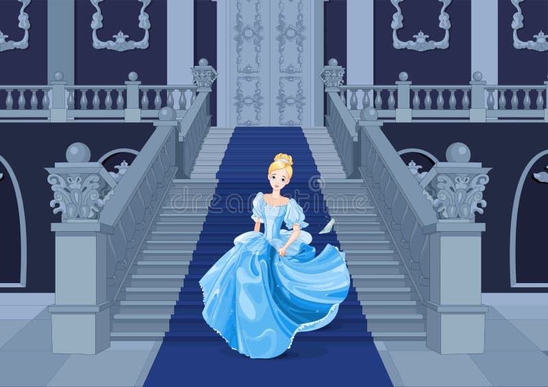 Cinderella Runs Away stock vector. Illustration of girl - 75603632