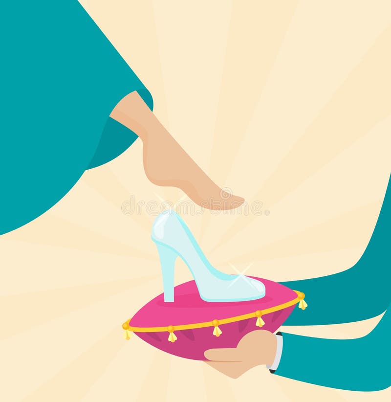 Glass Slipper On Pillow/eps Stock Vector - Illustration of illustrated ...