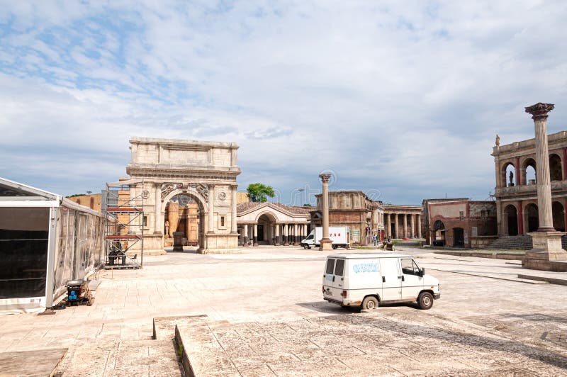 Cinecitta`s Rome Filming Set Editorial Stock Image - Image of modern ...