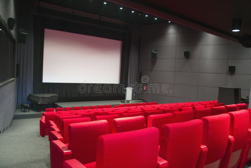 Cinema stock image. Image of lighting, interior, modern - 22446853