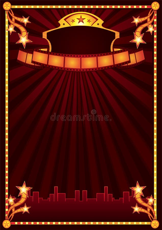 Cinema announcement stock vector. Illustration of hollywood - 14236323