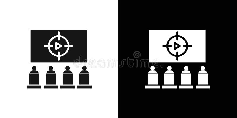 Cinema Audience Icon Black Line Art Vector Logo Set Stock Illustration ... Cinema Audience Icon Black Line Art Vector Logo Set Stock Illustration ...