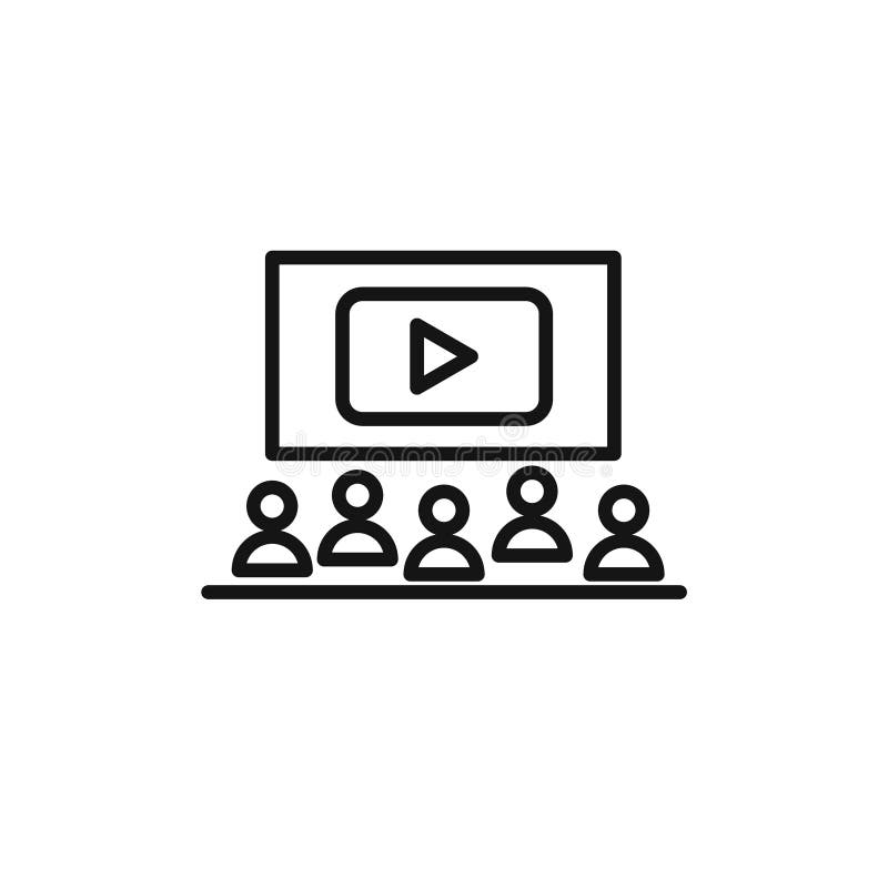 Cinema Audience Icon Vector Set Collection for Web Stock Vector ...