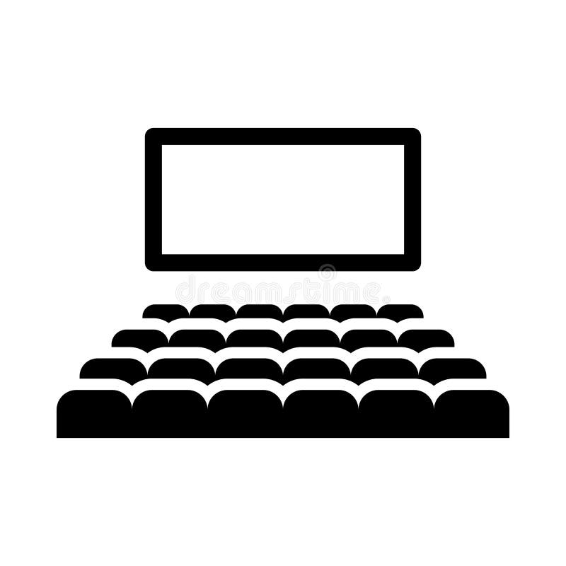 Cinema Auditorium Icon stock vector. Illustration of concert - 195480334