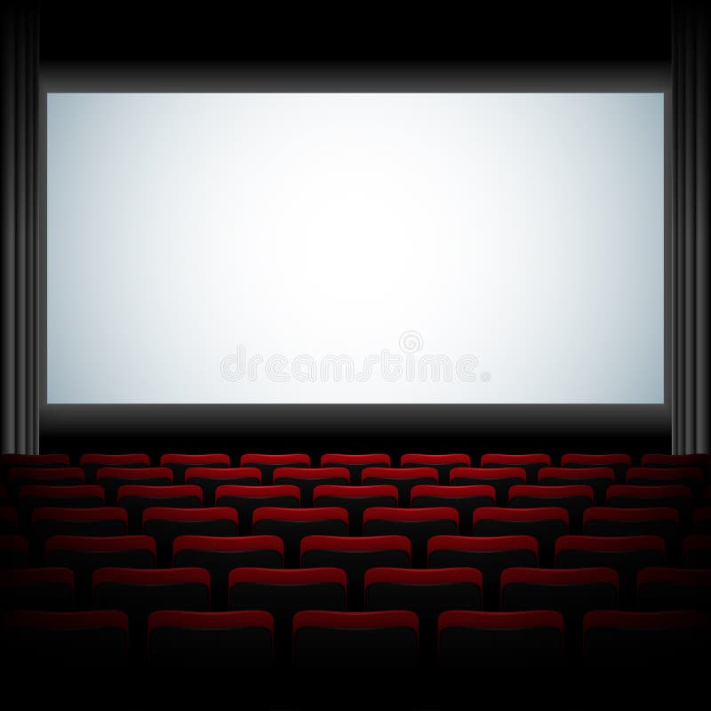 Cinema auditorium stock vector. Illustration of indoor - 55971941