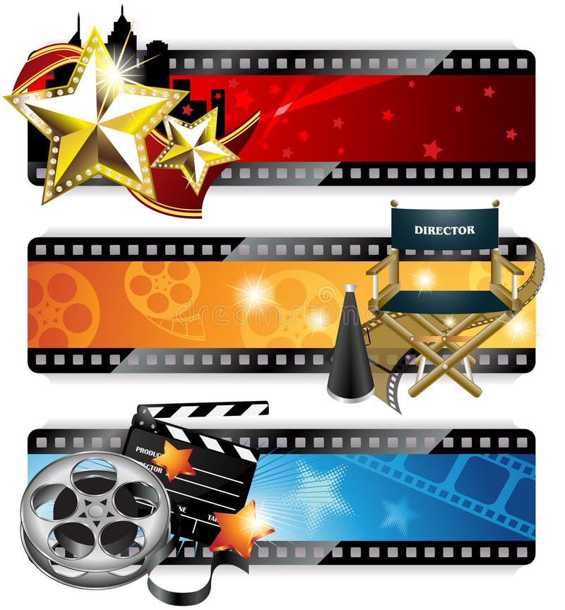 Cinema Banners stock vector. Illustration of film, academy - 20124116