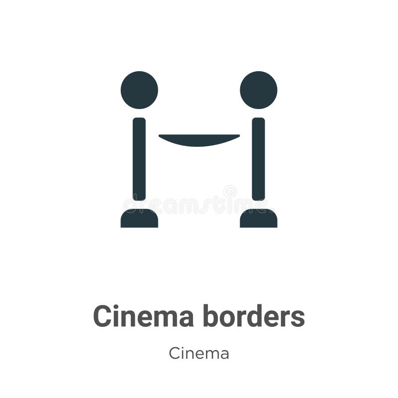 Cinema Borders Vector Icon on White Background. Flat Vector Cinema ...
