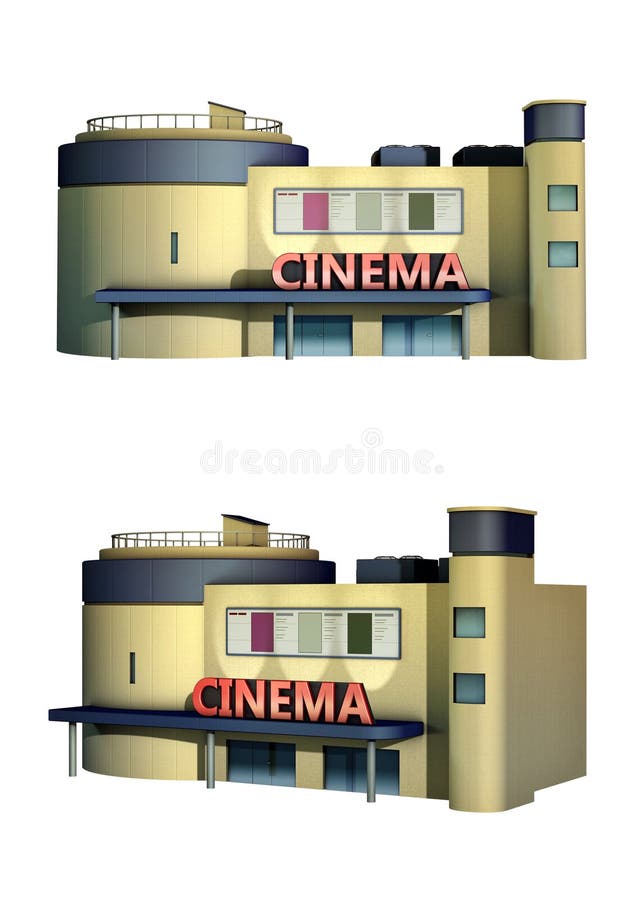 Cinema building stock illustration. Illustration of entrance - 83667812