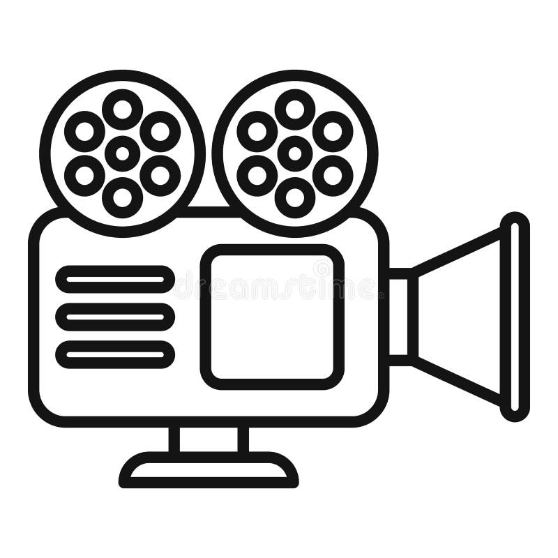 Old Cinema Camera Icon Simple Vector. Film Movie Stock Illustration ...