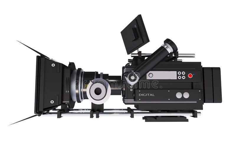 Cinema Camera Side View stock illustration. Illustration of multimedia ...