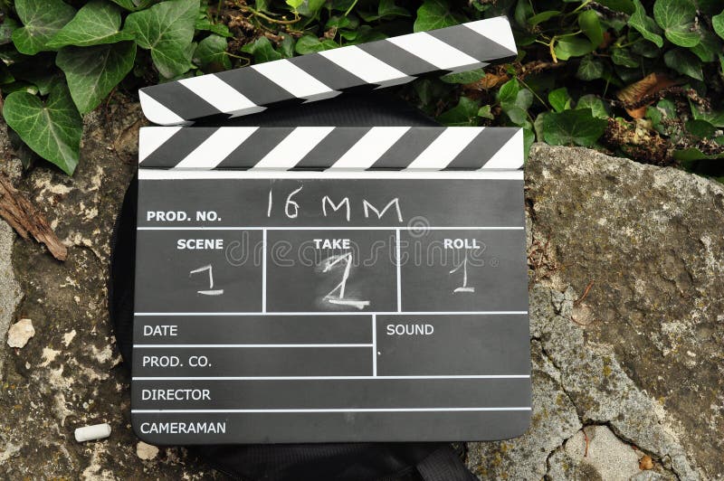 Cinema clapper-board stock image. Image of clapper, slate - 175979835