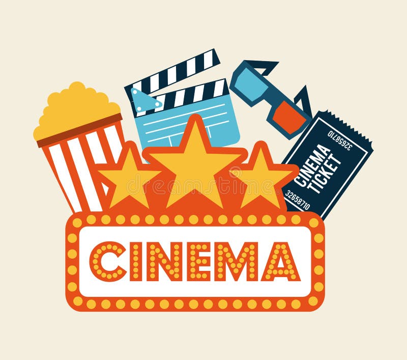 Art Deco Theater Box Office Sign Plaque Stock Illustration ...