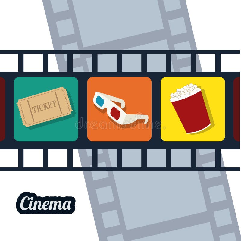 Cinema design stock vector. Illustration of video, cinematograph - 46410396