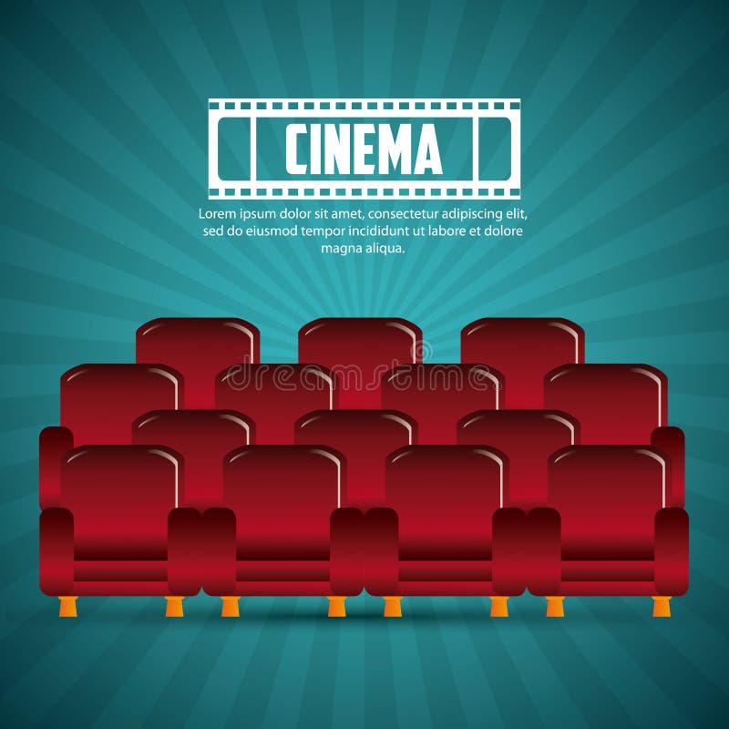Cinema Design. Movie Concept. Flat Illustration Stock Vector ...