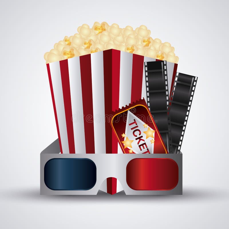 Cinema Design. Movie Concept. Flat Illustration Stock Vector ...