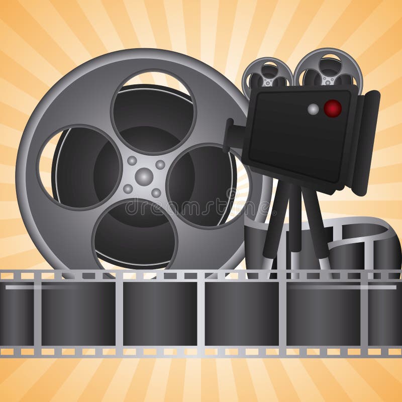 Cinema Design. Movie Concept. Flat Illustration Stock Vector ...