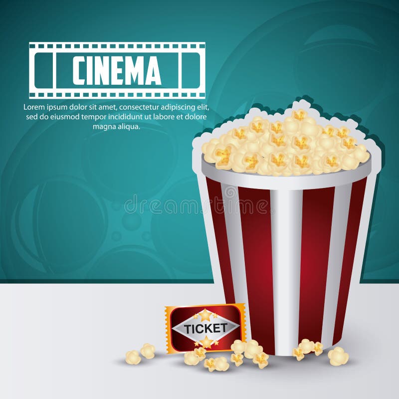 Cinema Design. Movie Concept. Flat Illustration Stock Vector ...