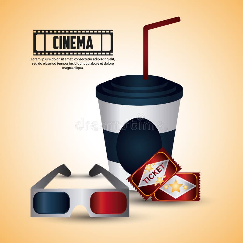 Cinema Design. Movie Concept. Flat Illustration Stock Vector ...
