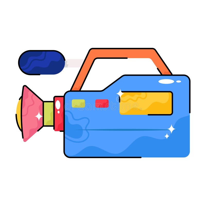 Camcorder Doodle Vector Colorful Sticker. EPS 10 File Stock Vector ... Camcorder Doodle Vector Colorful Sticker. EPS 10 File Stock Vector ...