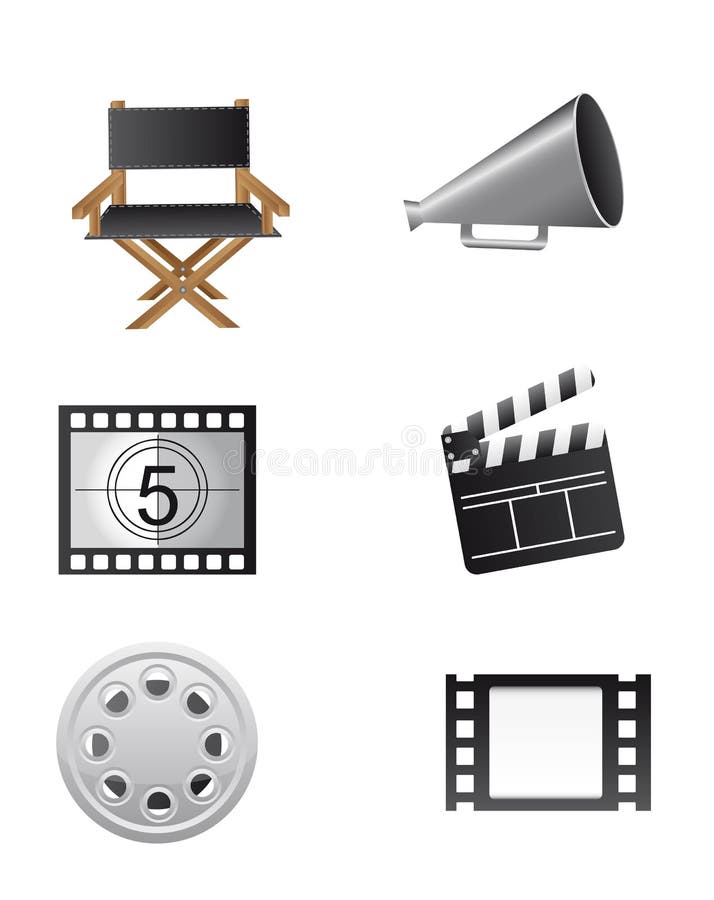 Cinema elements stock vector. Illustration of movie, show - 22337060