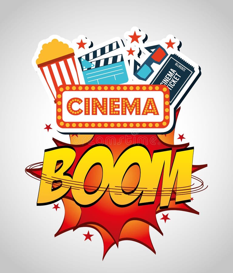 Cinema Entertainment Design Stock Illustration - Illustration of ...