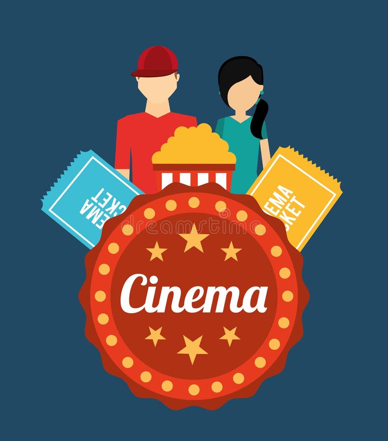 Cinema Entertainment Design Stock Illustration - Illustration of ...