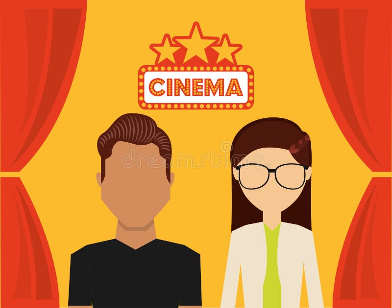 Cinema Entertainment Design Stock Illustration - Illustration of ...