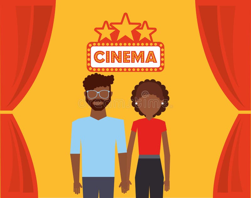 Cinema Entertainment Design Stock Illustration - Illustration of label ...