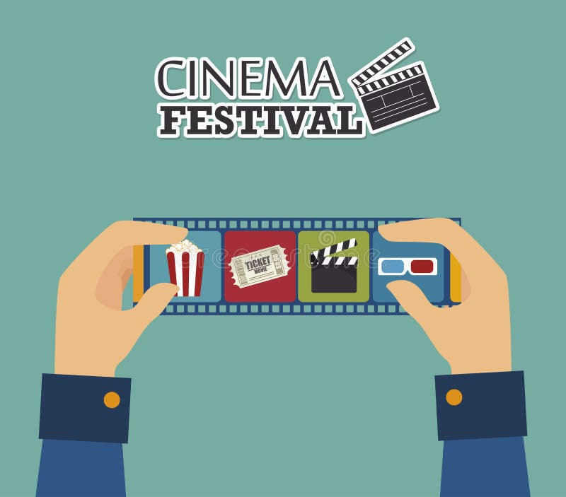 Cinema Entertainment Design Stock Illustration - Illustration of ticket ...