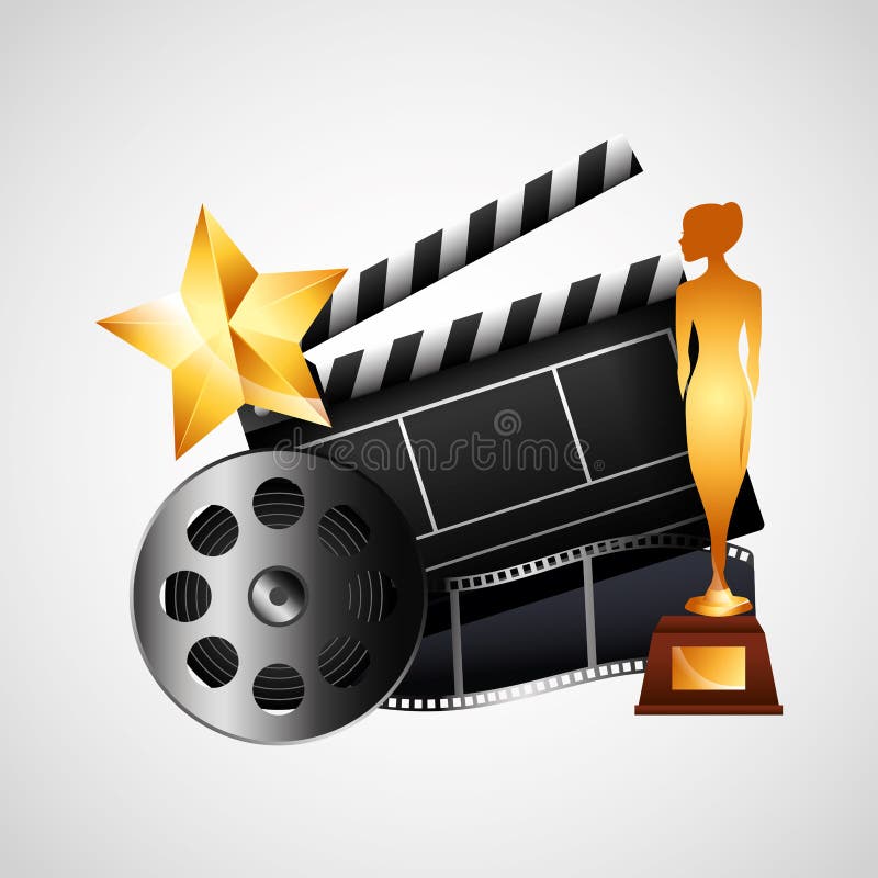 Cinema elements stock vector. Illustration of movie, show - 22337060